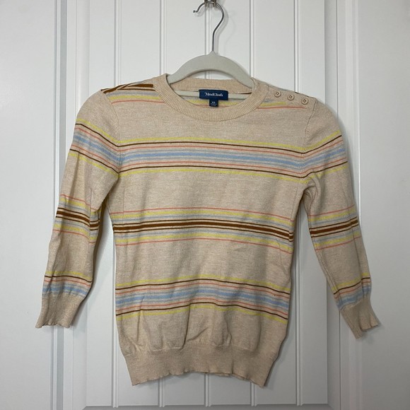 Modcloth | Tops | Modcloth Striped Preppy Cream Sweater Sz Xs | Poshmark